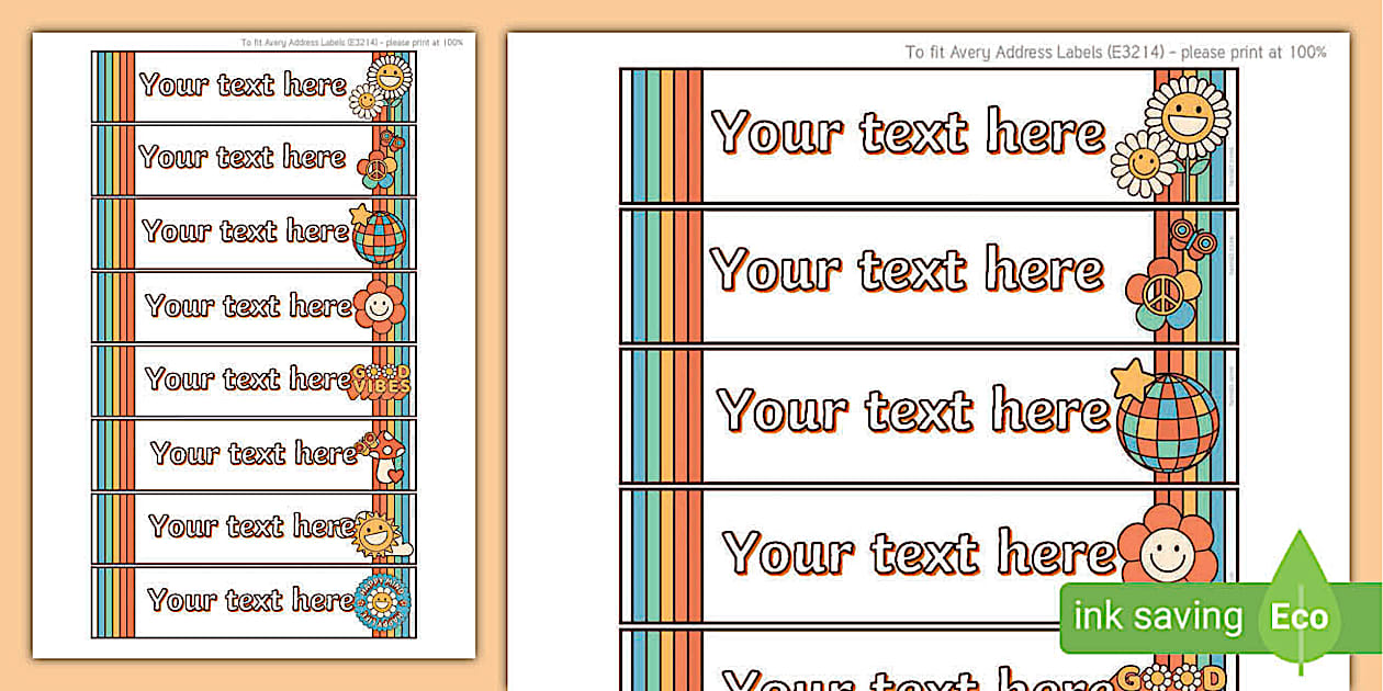 Retro-Themed Editable Drawer Labels (teacher made) - Twinkl