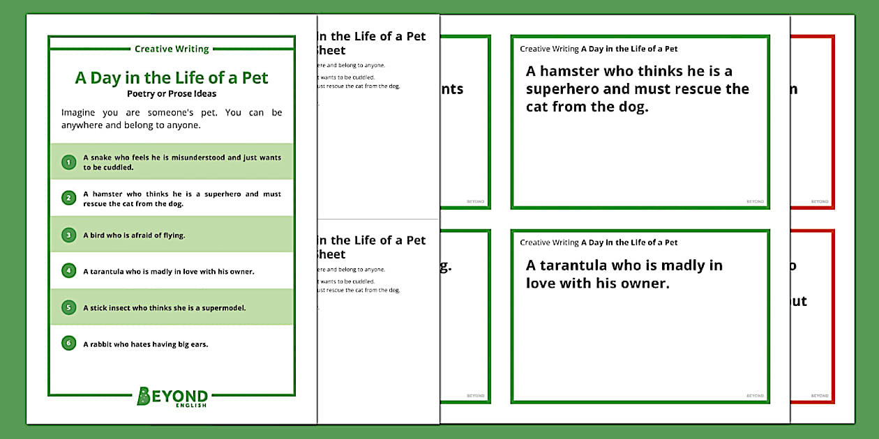 Creative Writing Prompts Pack - Beyond Secondary - English