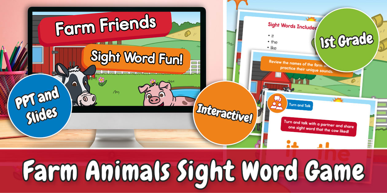 First Grade Sight Word Game PowerPoint & Google Slide
