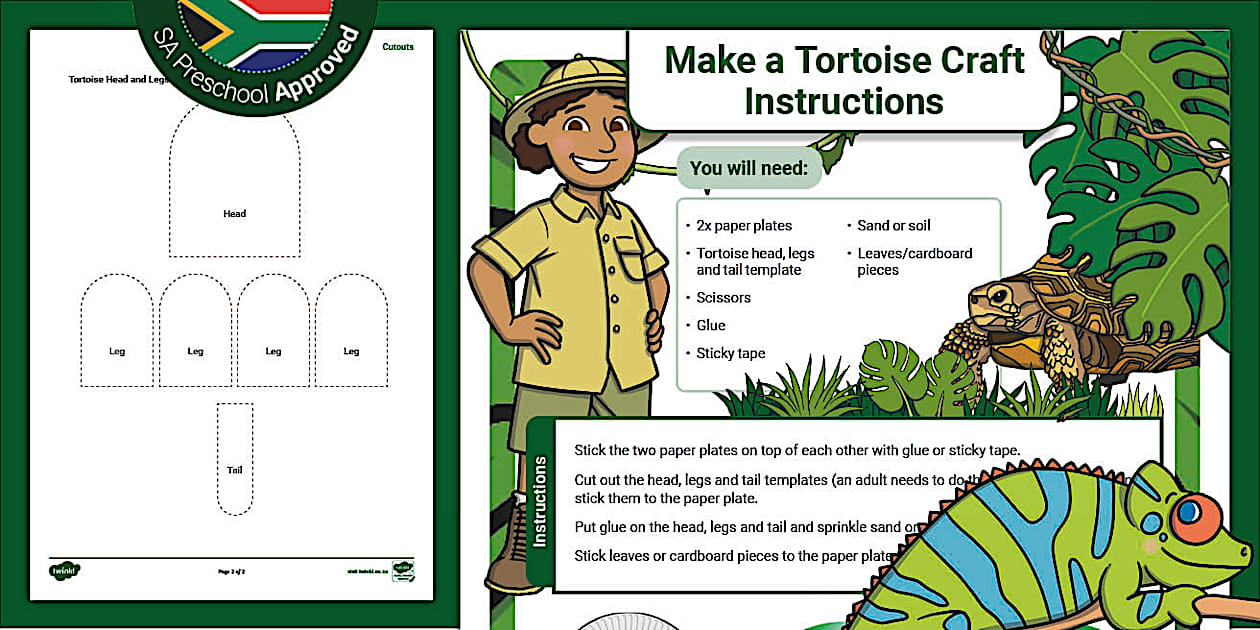 Paper Plate Tortoise Craft Instructions