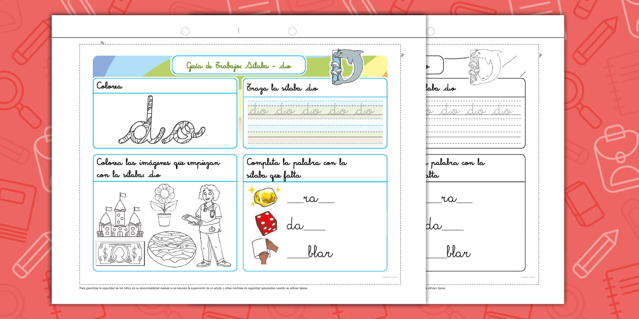 Guía de Trabajo: Práctica de Sílaba - do (teacher made)