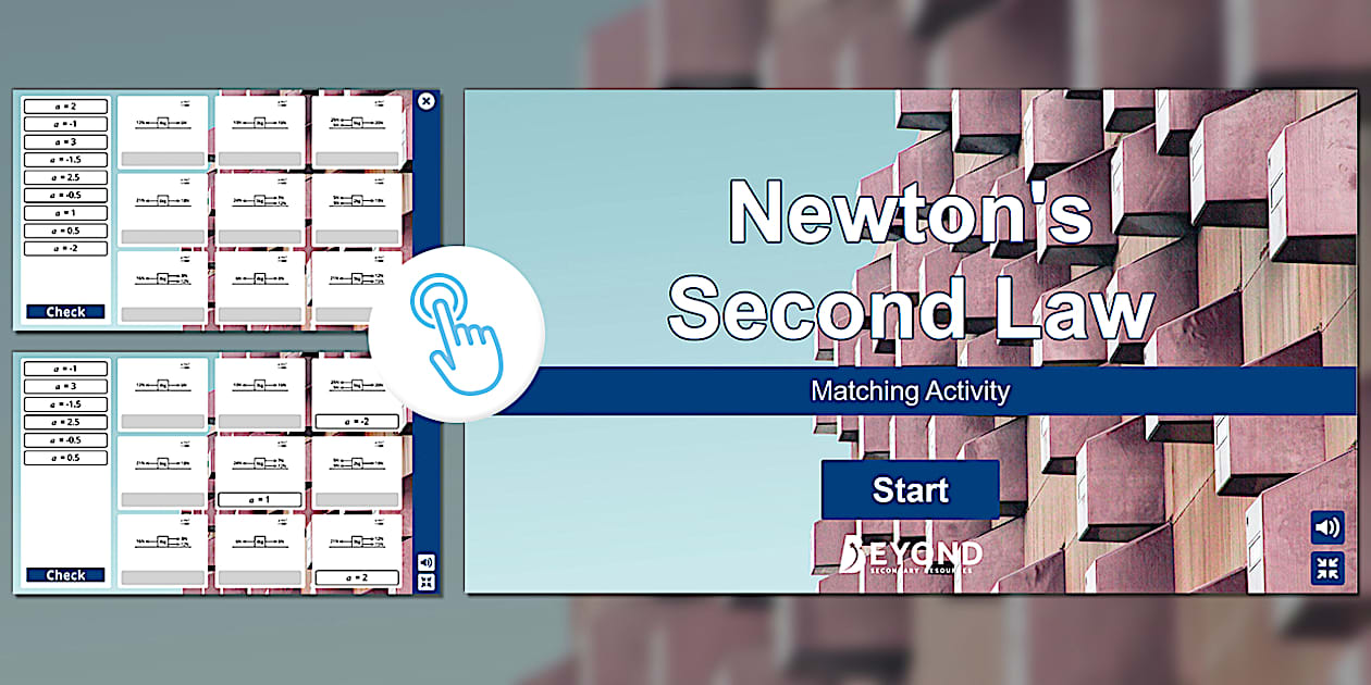 👉 Newton's Second Law Matching Mat (teacher made)