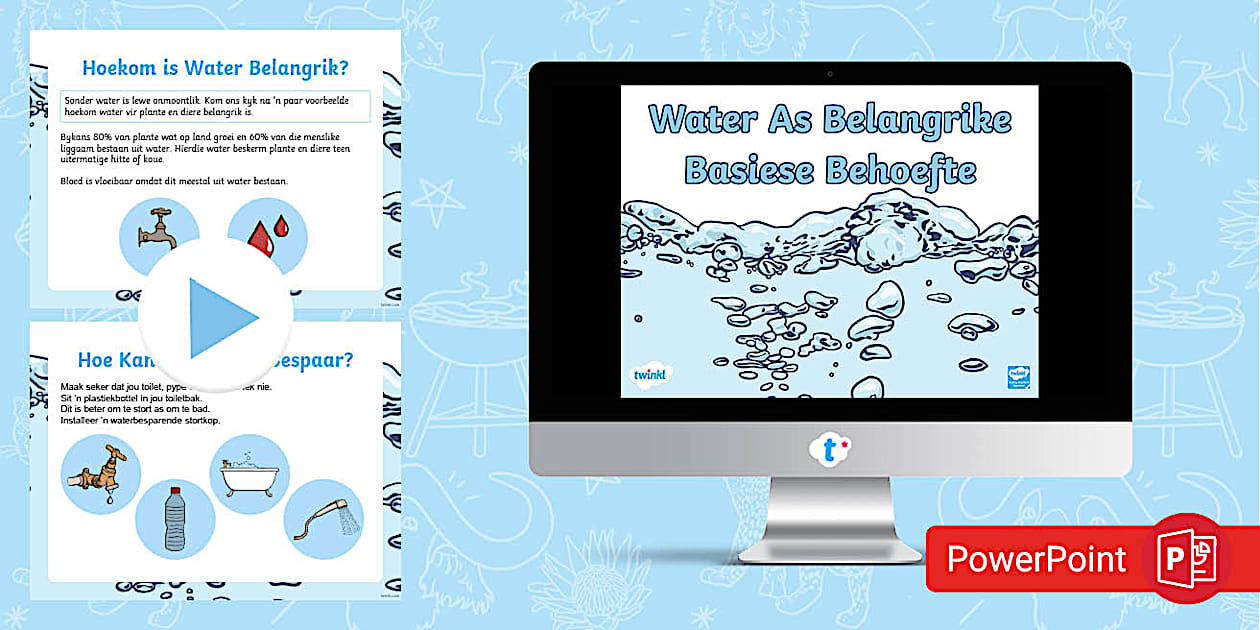 Water as Belangrike Basiese Behoefte PowerPoint
