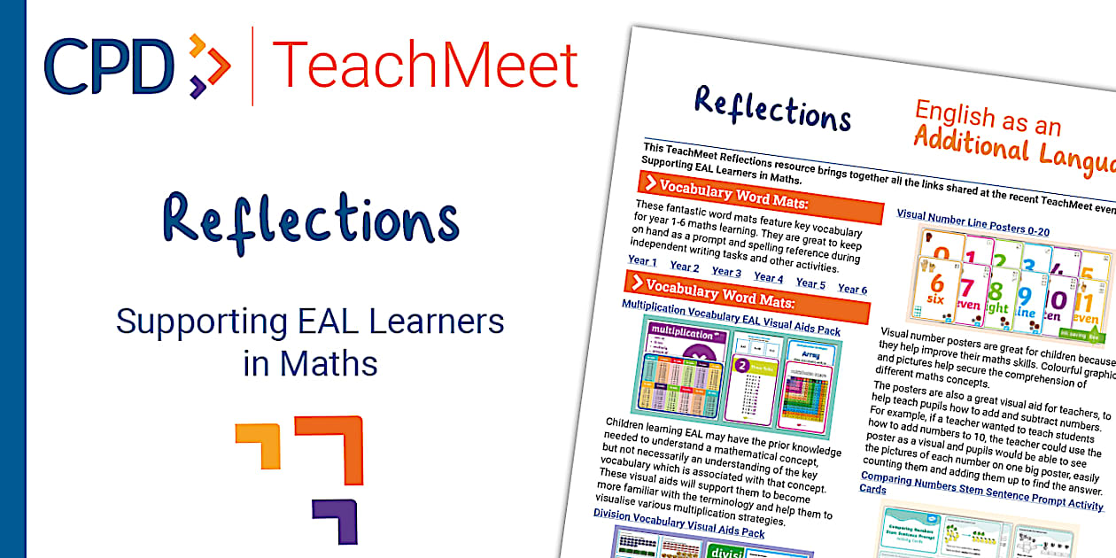 TeachMeet Reflections - Supporting EAL Learners in Maths