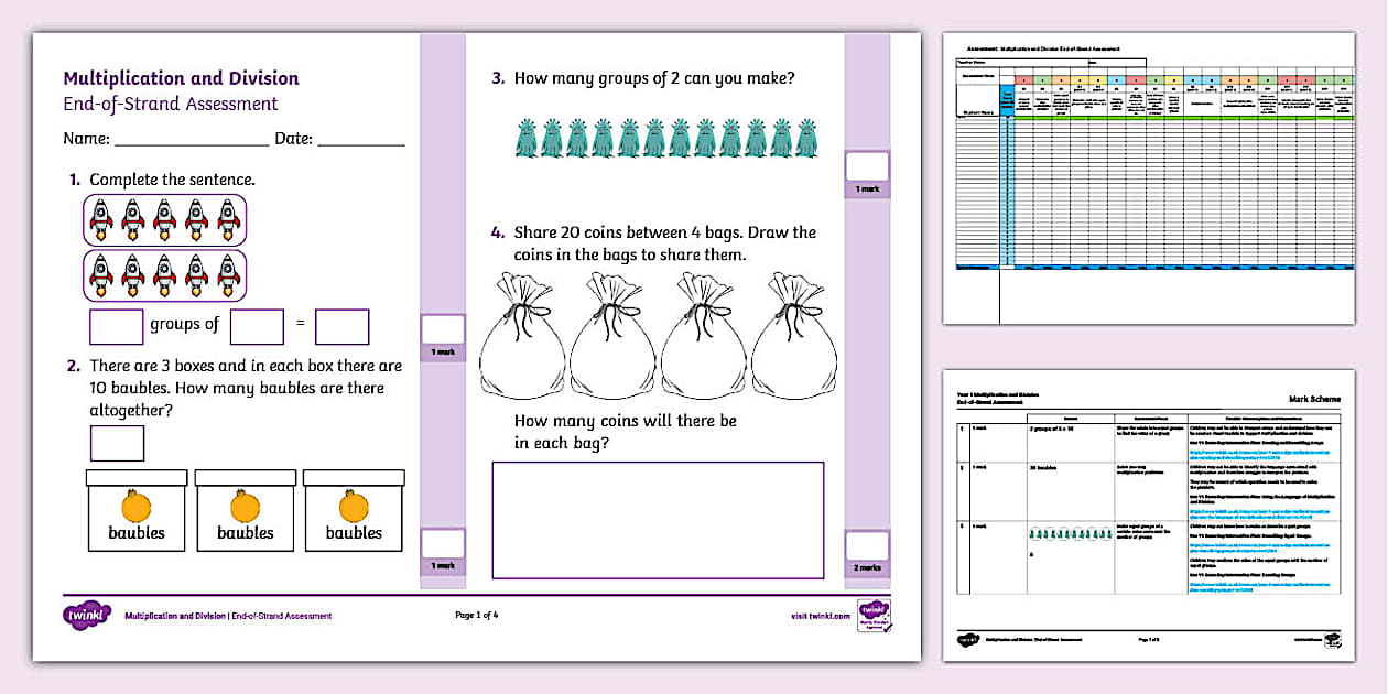 👉 Year 1 Multiplication and Division End-of-Unit Assessment