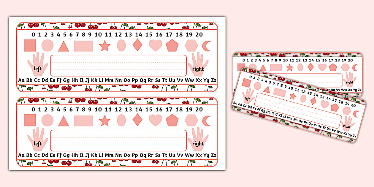 Cherry Themed Maths Area Table Strips - Twinkl