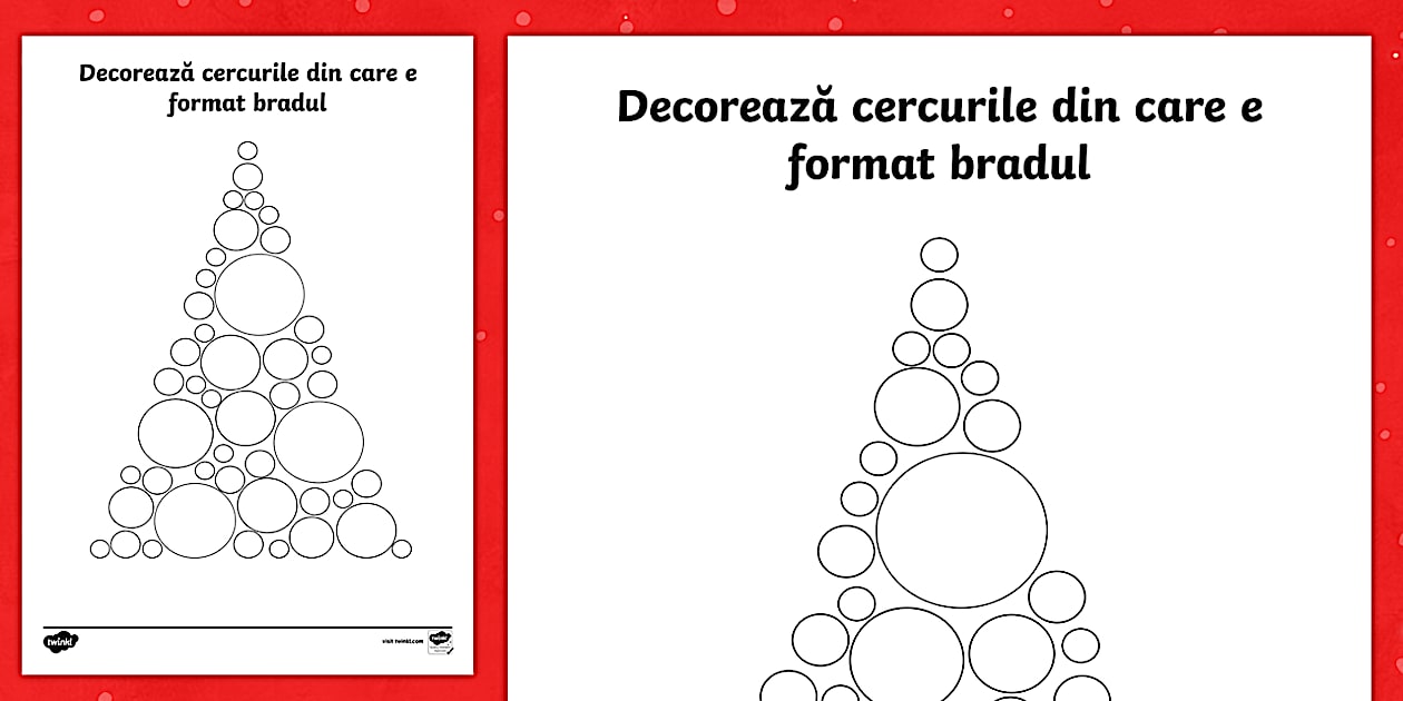 Brad din cercuri Decorează - Twinkl