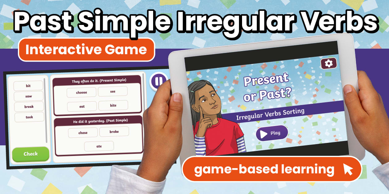Irregular Past Simple Verbs Sorting Game [Kids, B1]