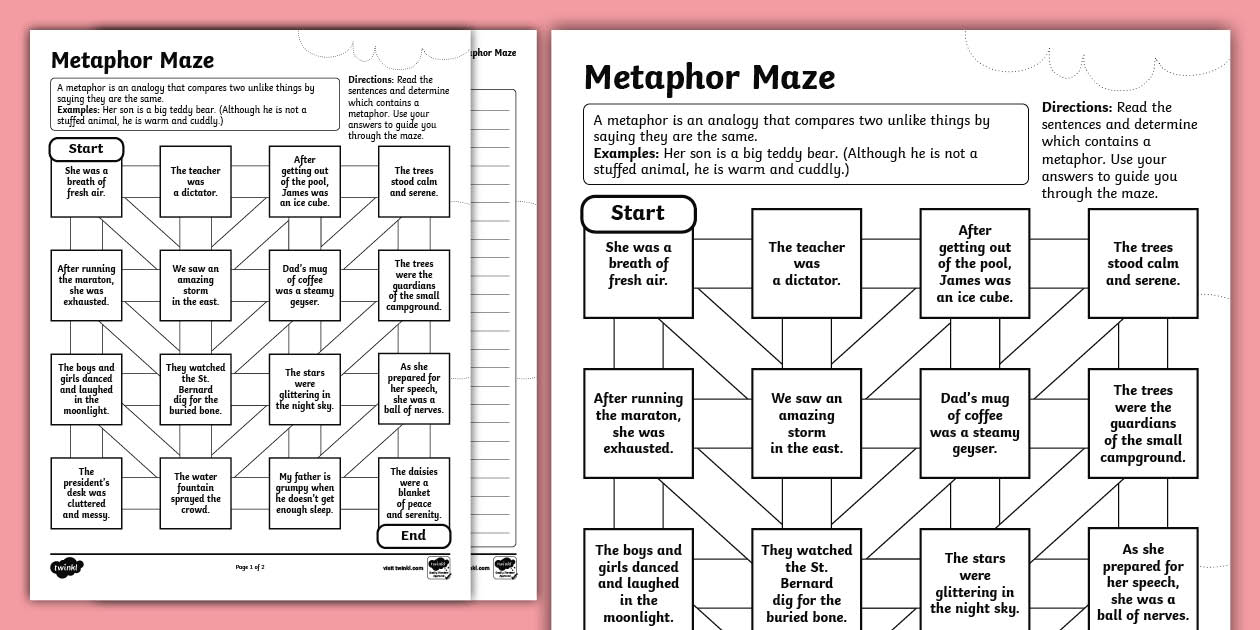 Eighth Grade Poetry Analysis (Metaphors)