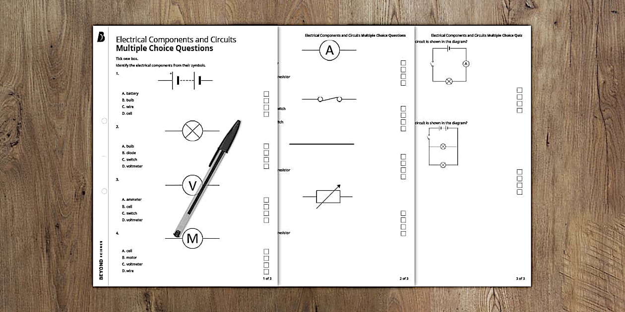 Electrical Components Multiple Choice Questions | KS3 | Beyond