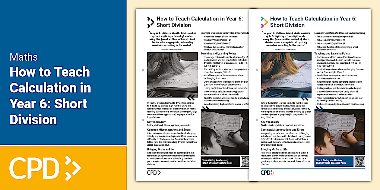 How to Teach Calculation in Year 6: Short Division CPD