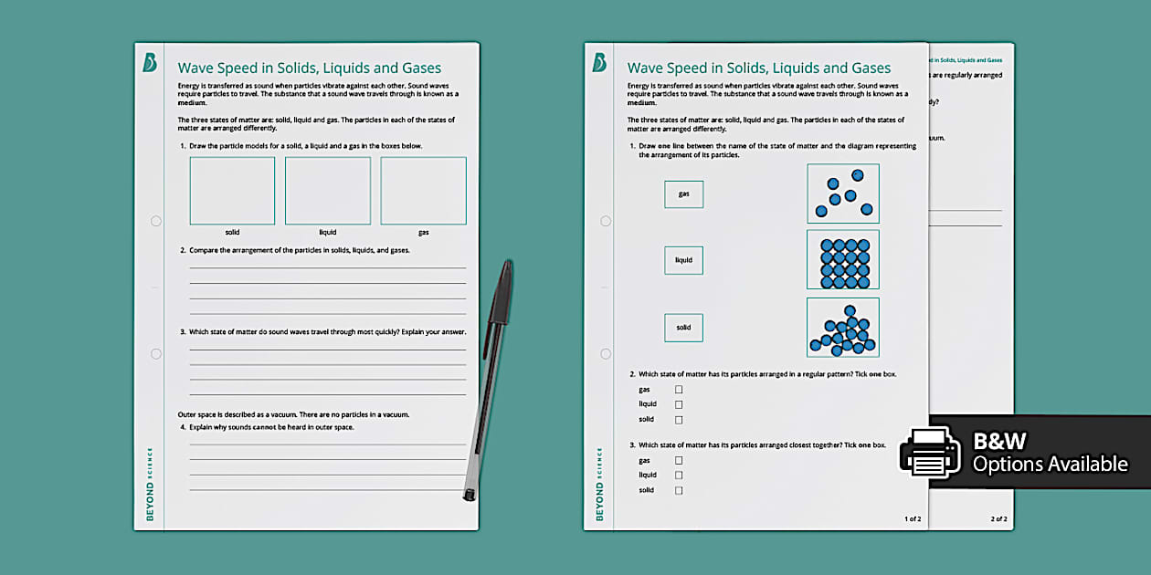 Wave Speed in Solids, Liquids and Gases - Twinkl