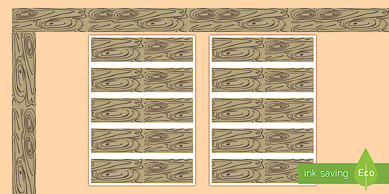 Rustic Chic Wood Bulletin Board Borders - Twinkl