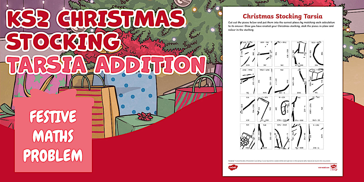 👉 KS2 Christmas Stocking Tarsia Addition and Subtraction