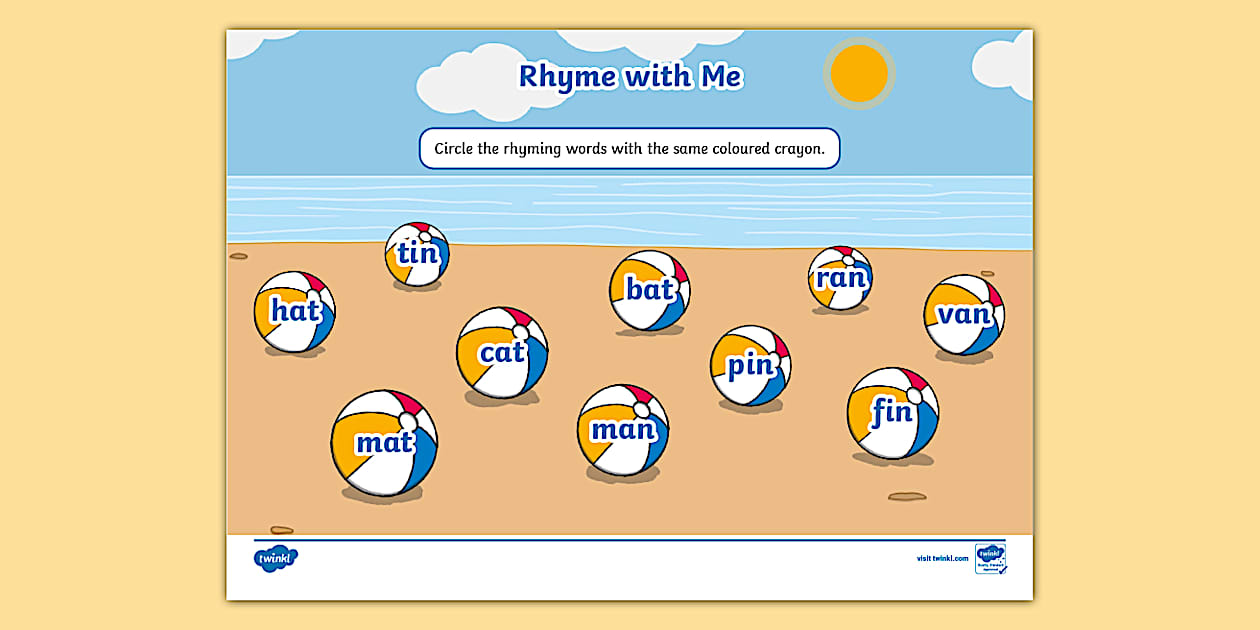 Language Skills: Rhyme With Me Foundation Stage - Twinkl