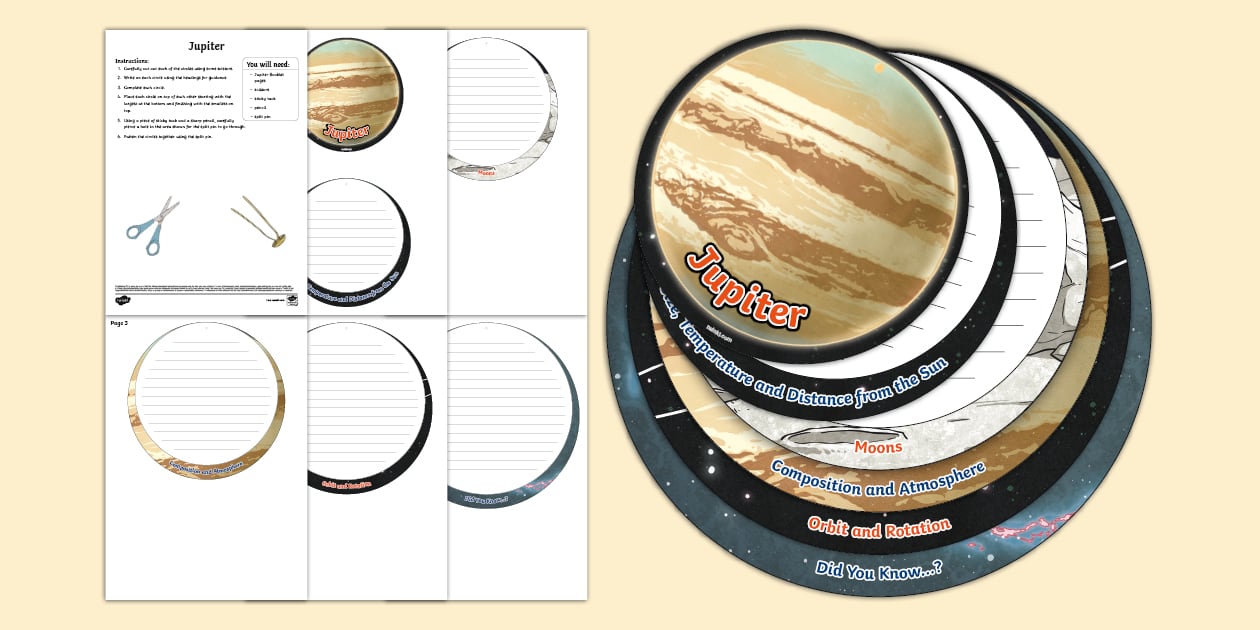 Jupiter Circles Booklet - Twinkl Science Space - Twinkl
