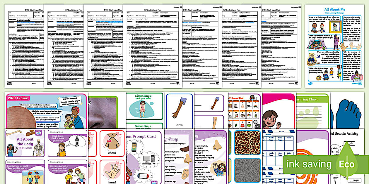 EYFS All About Me: My Body Adult Input Plan Pack (Reception)