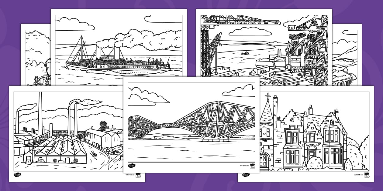 All About Victorian Scotland Colouring Pages - Twinkl