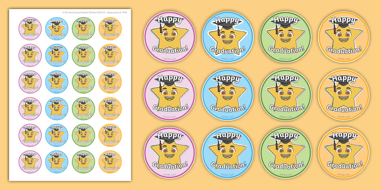 Graduation Stickers - Twinkl Classroom Management - Twinkl