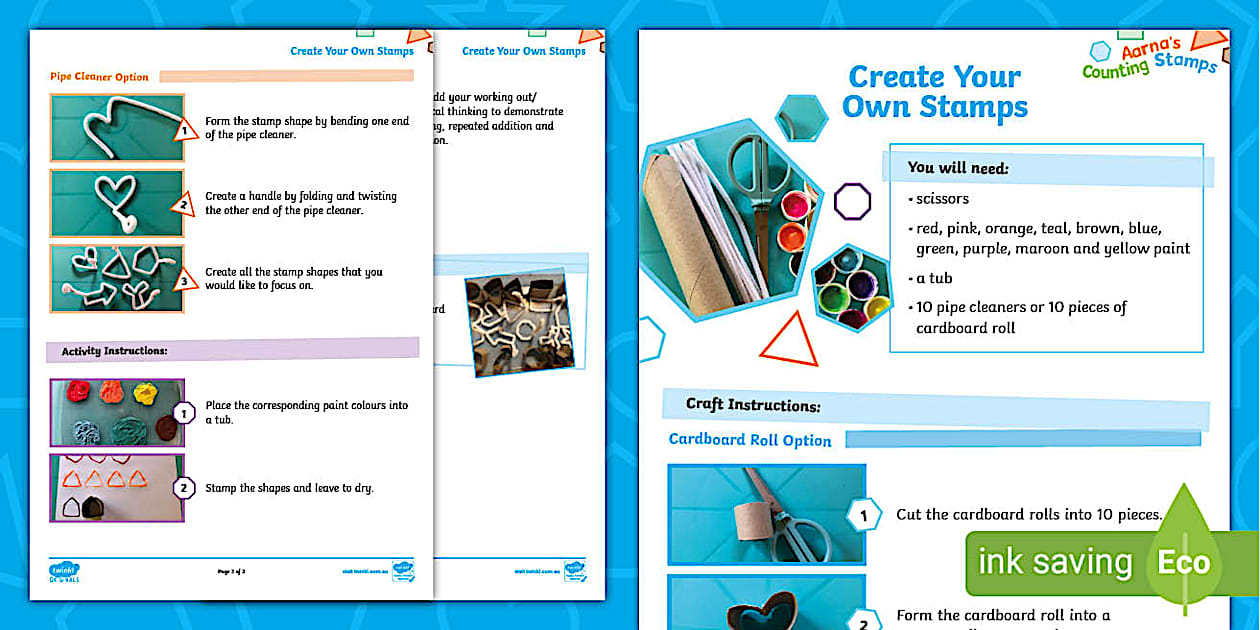 Aarna's Counting Stamps – Create Your Own Stamps - Twinkl