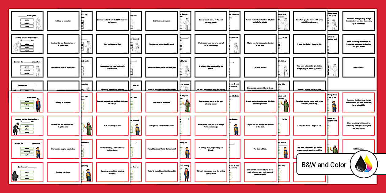 Christmas Carol Flashcards for 6th-8th Grade | Twinkl USA