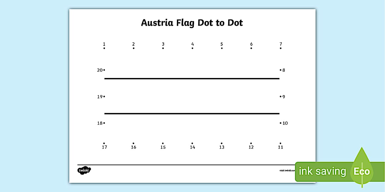 Austria Flag Dot-to-Dot Activity – Twinkl Resources
