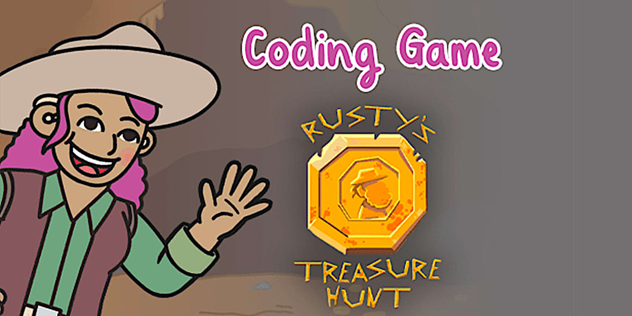 Computing Coding Game - Rusty's Treasure Hunt | Twinkl Go!