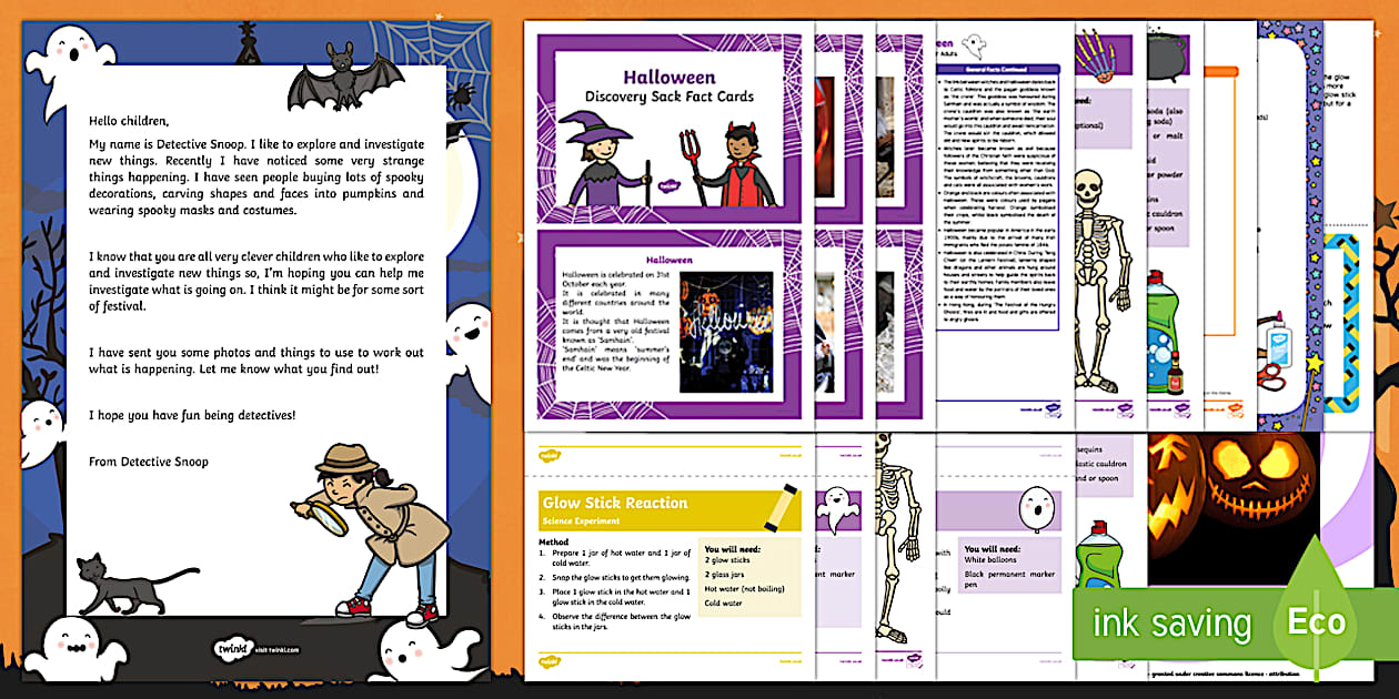 Editable Halloween Detective Letter and Resource Pack