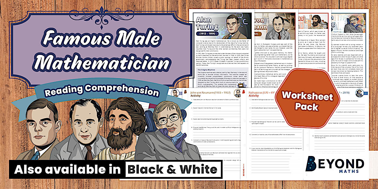 Male Mathematicians Comprehension Pack