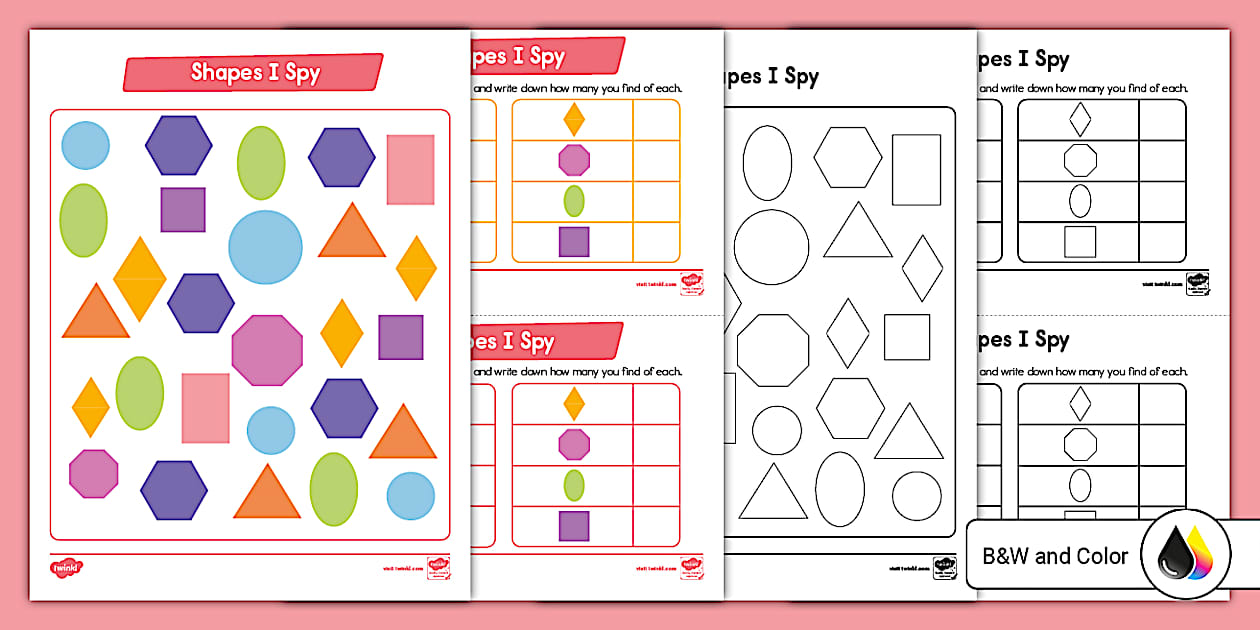 Shapes I Spy Activity Teacher Made Twinkl