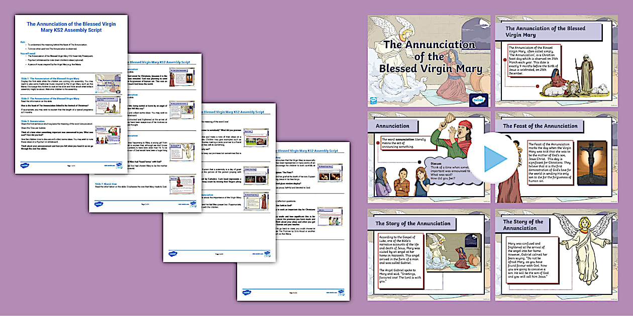Annunciation of the Blessed Virgin Mary KS2 Assembly Pack