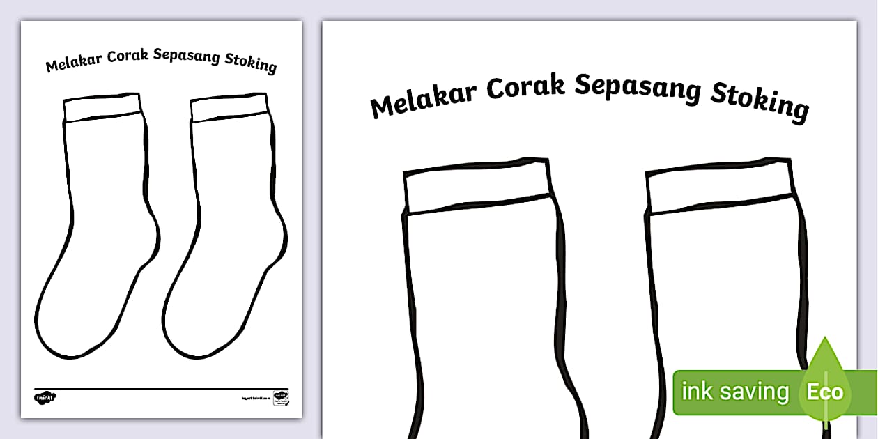 Aktiviti Melakar Corak Sepasang Stoking - Tema Pakaian