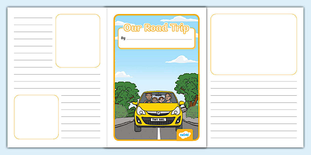 * NEW * Our Road Trip Journal Writing Template - Twinkl