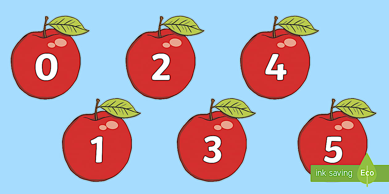 Numbers 0-20 on Apples (teacher made) - Twinkl