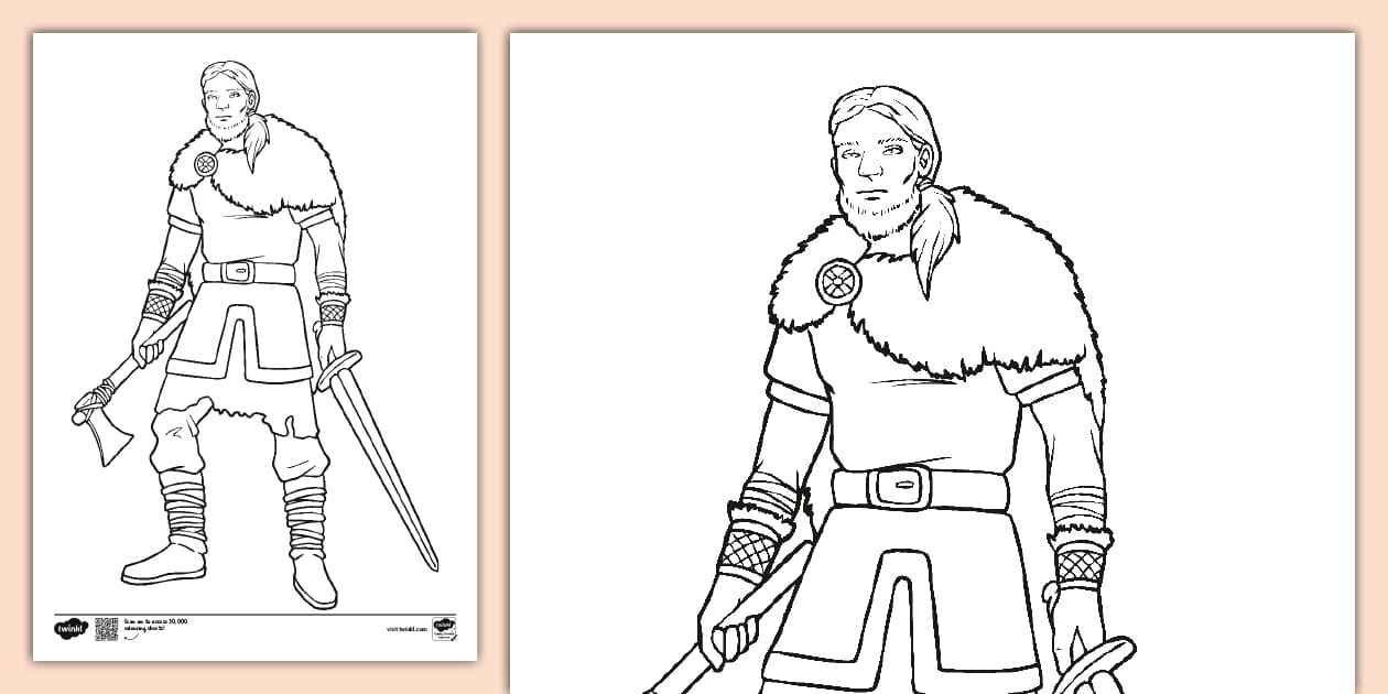 Beowulf Colouring Sheet – Anglo-Saxon Stories for Kids