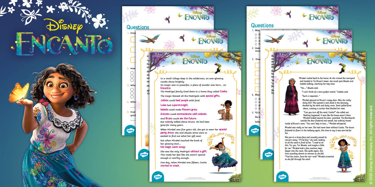 Encanto: Reading Comprehension Pack