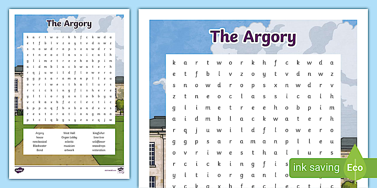 The Argory Word Search (professor feito) - Twinkl