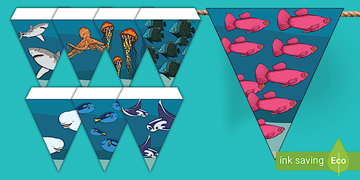 Ocean-Themed Bunting | Ocean Decor | Twinkl - Twinkl