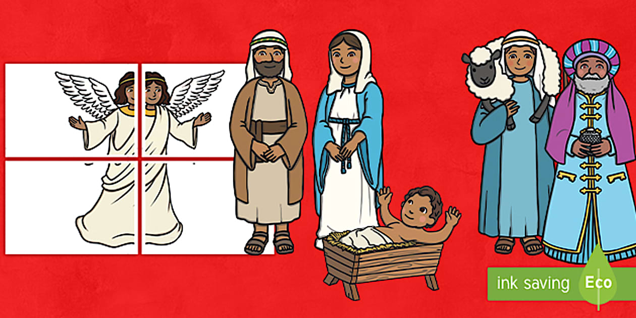 Nativity Large Display Cut Out Pack (teacher made) - Twinkl