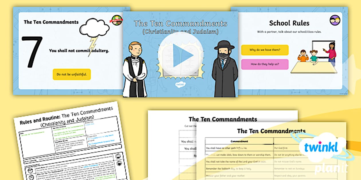 RE: Rules and Routine: The 10 Commandments Year 2 Lesson Pack 2
