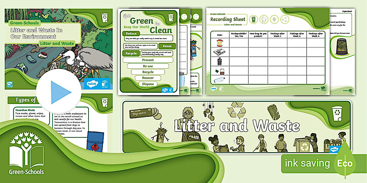 FREE! - Litter And Waste Resource Pack | Green - Schools Ireland