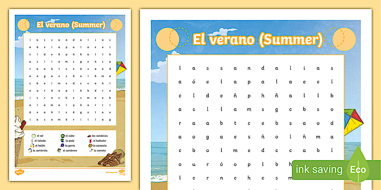 👉 Spanish Summer Word Search - Twinkl - KS2 - Twinkl
