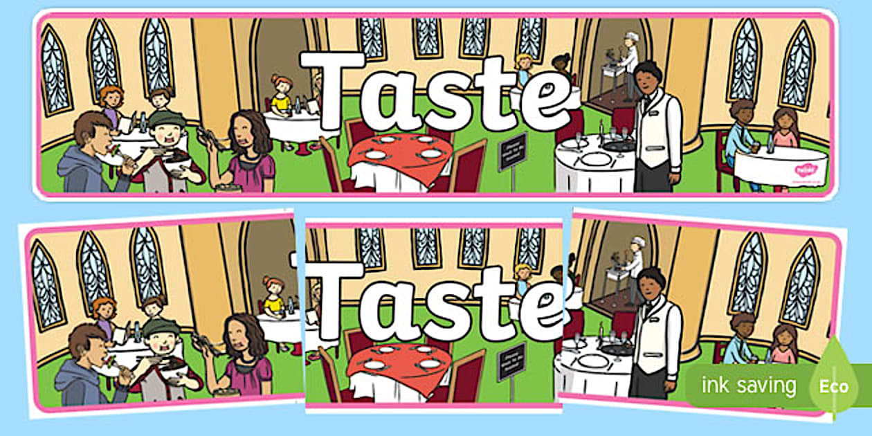 Cursive Taste Display Banner (teacher made) - Twinkl