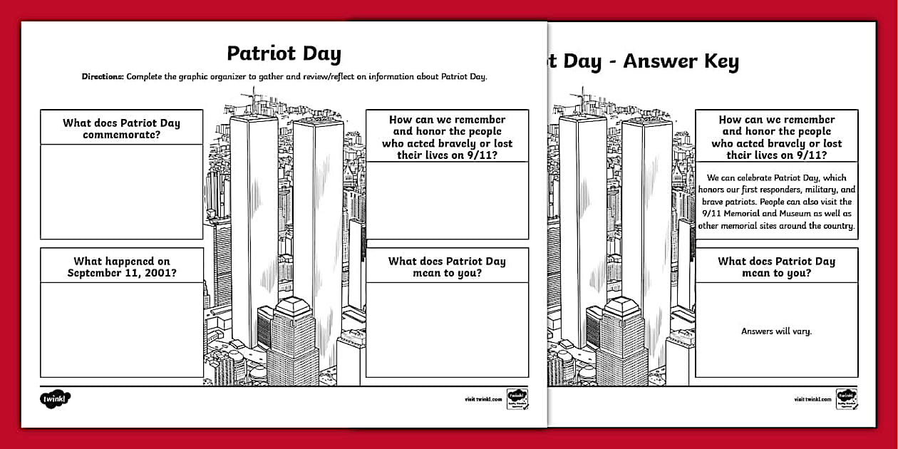 Patriot Day Research Questions | Patriot Day | Twinkl USA