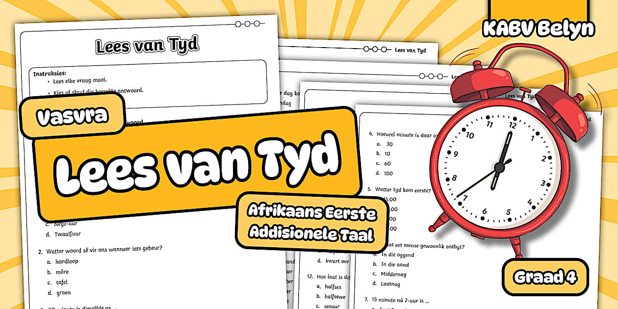 Graad 4 Afrikaans Eerste Addisionele Taal - Lees van Tyd - Vasvra (KABV ...