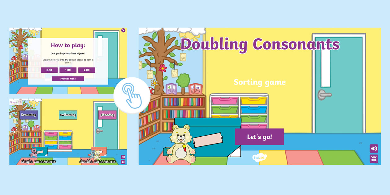 Doubling Consonants Interactive Sorting Game (teacher made)