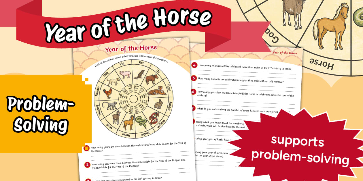 Year of the Horse Maths Problem-Solving Activity