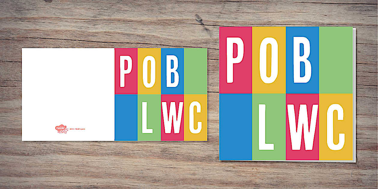 Cerdyn Pob Lwc mewn Lliwiau Llachar