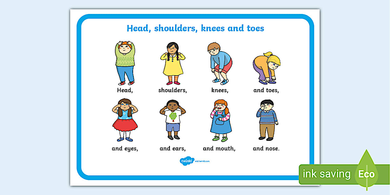 Head, Shoulders, Knees & Toes Poster | Twinkl