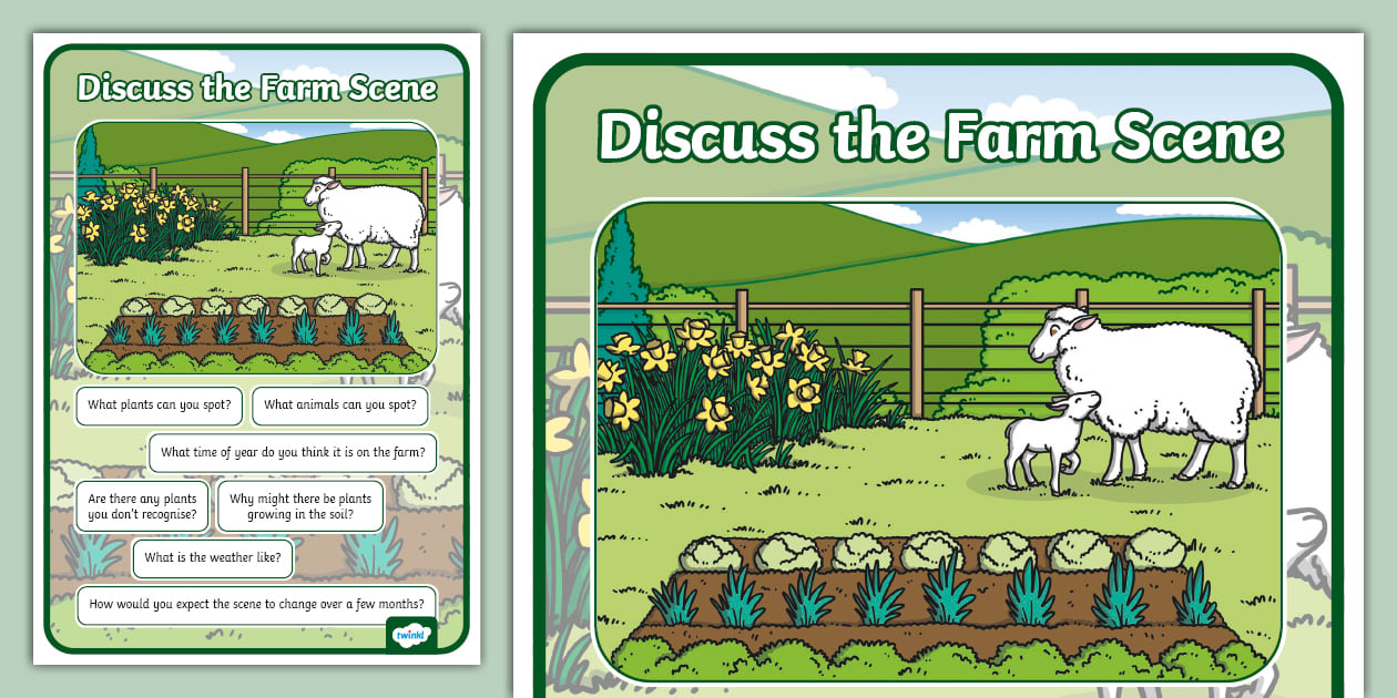 Discuss the Farm Scene Picture Prompt (teacher made)